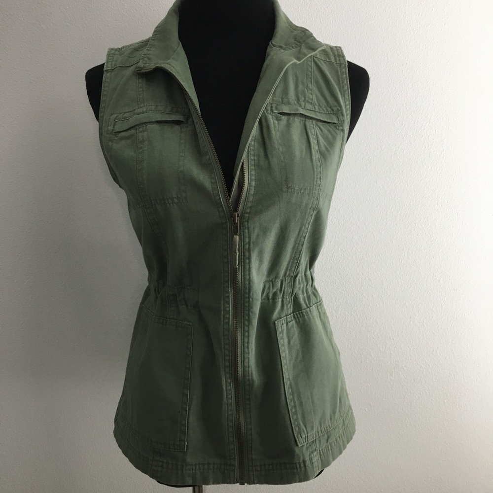 Long Utility Vest Jacket - Gem